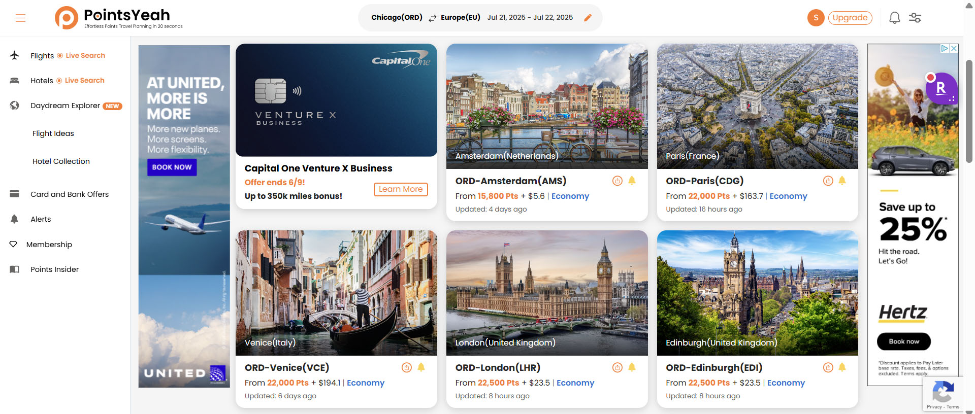 PointsYeah- The Best Free Search Tool for Award Travel – Miles for places